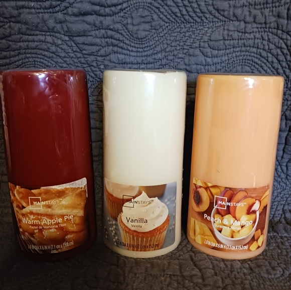Mainstay | Accents | Mainstay 6 In Scented Candles X3 Warm Apple Pie ...